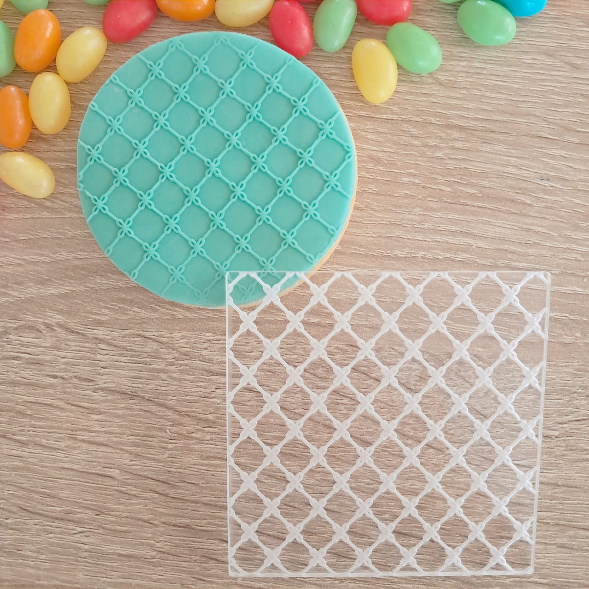 Lace Pattern Raised Acrylic Fondant Stamp – Little Monkey NZ