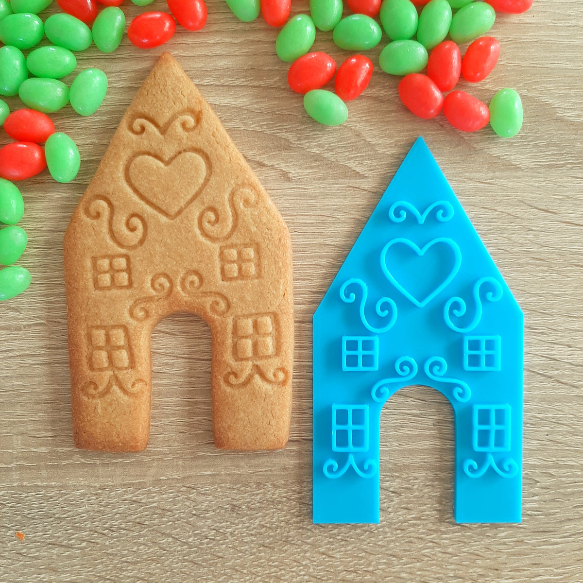 Small Gingerbread House Stamp Set (2 pcs) – Little Monkey NZ