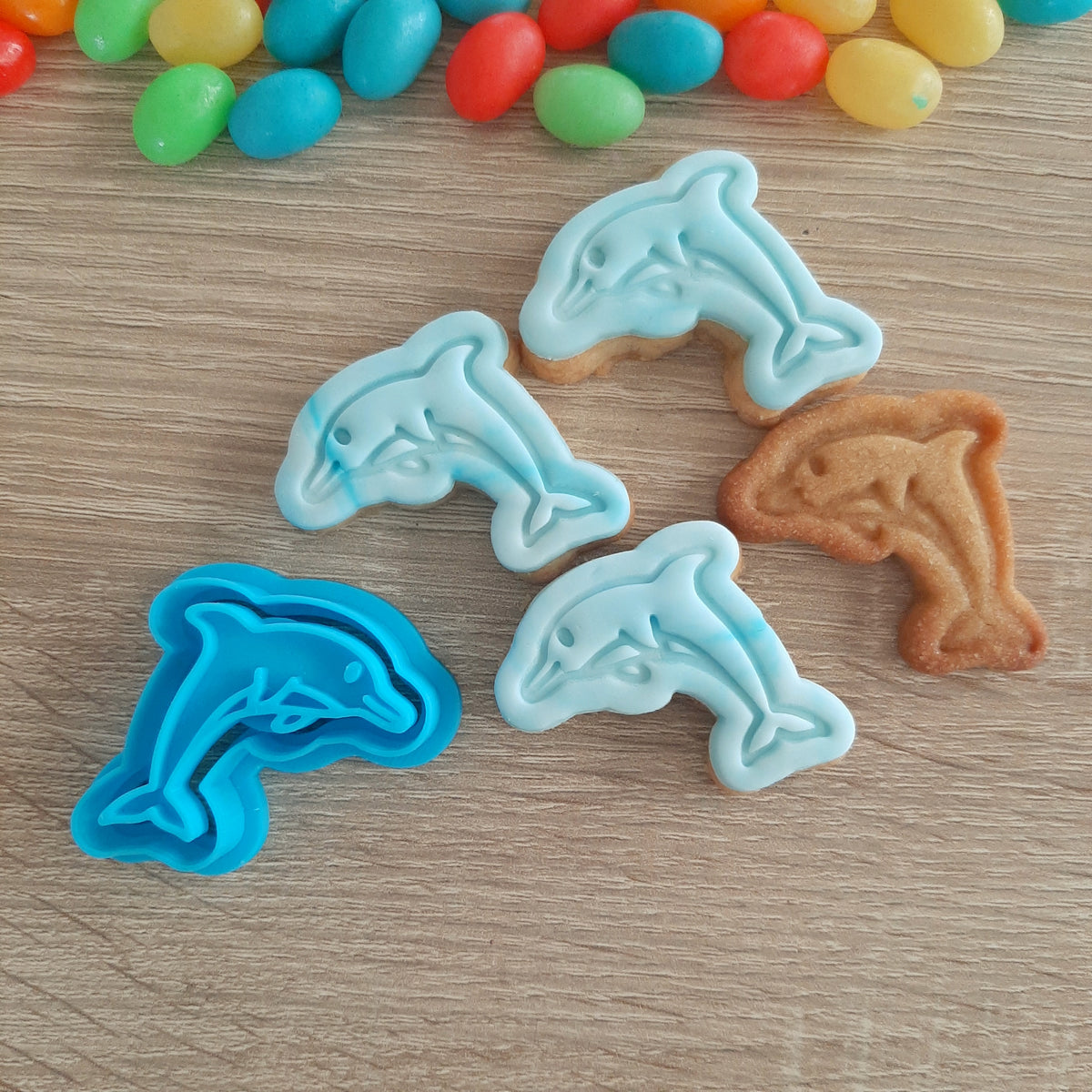Mini Dolphin Cookie Cutter & Stamp – Little Monkey NZ
