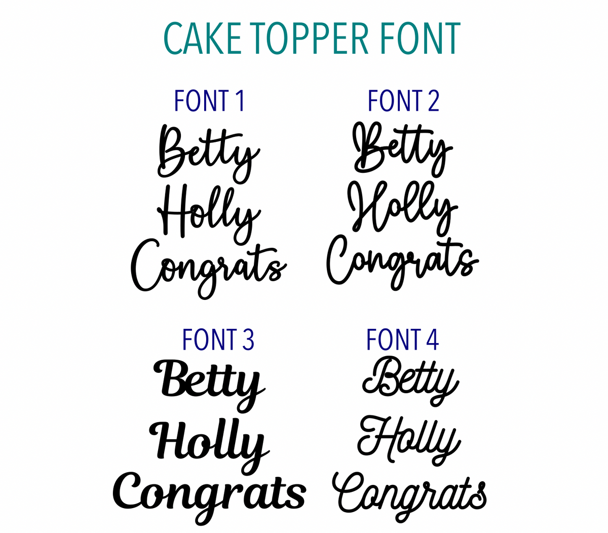 Custom Name/Text Acrylic Cake Topper – Little Monkey NZ