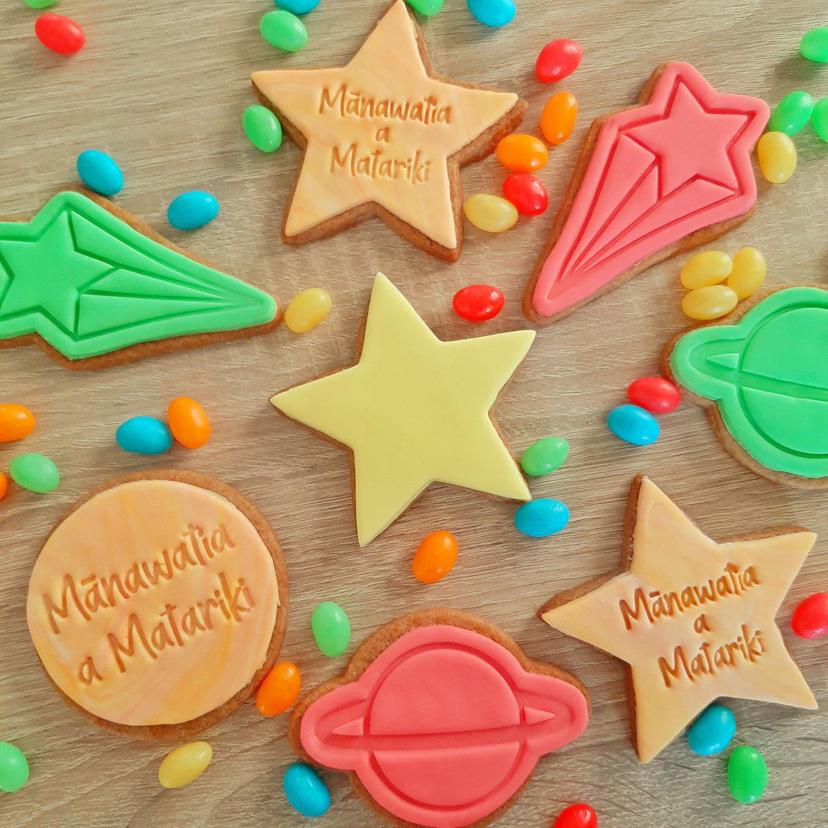 Matariki Star Cookie Cutter & Fondant Stamp – Little Monkey NZ
