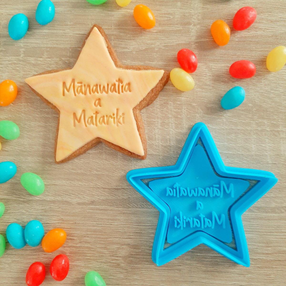 Matariki Star Cookie Cutter & Fondant Stamp – Little Monkey NZ