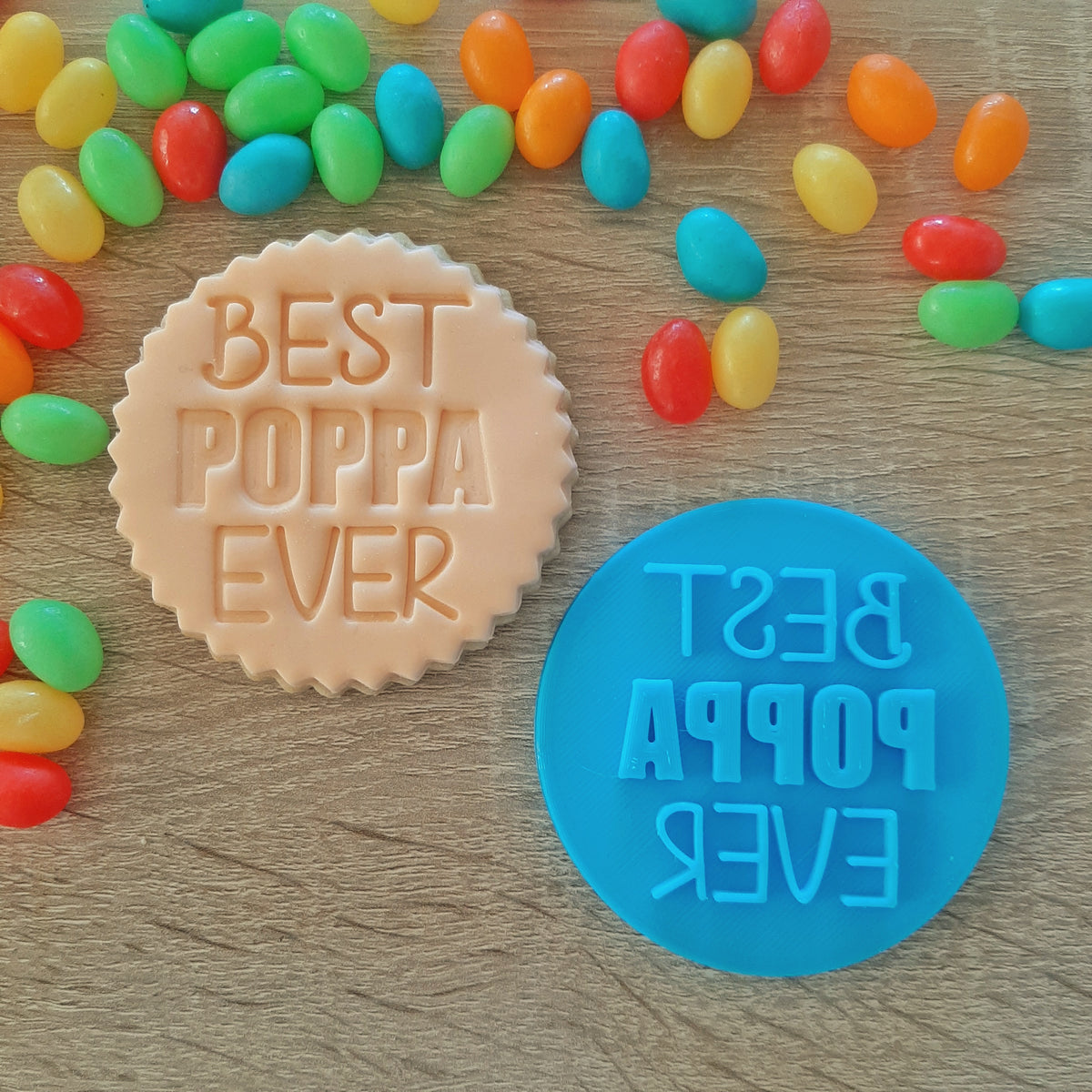 Best Poppa Ever Fondant Stamp – Little Monkey NZ