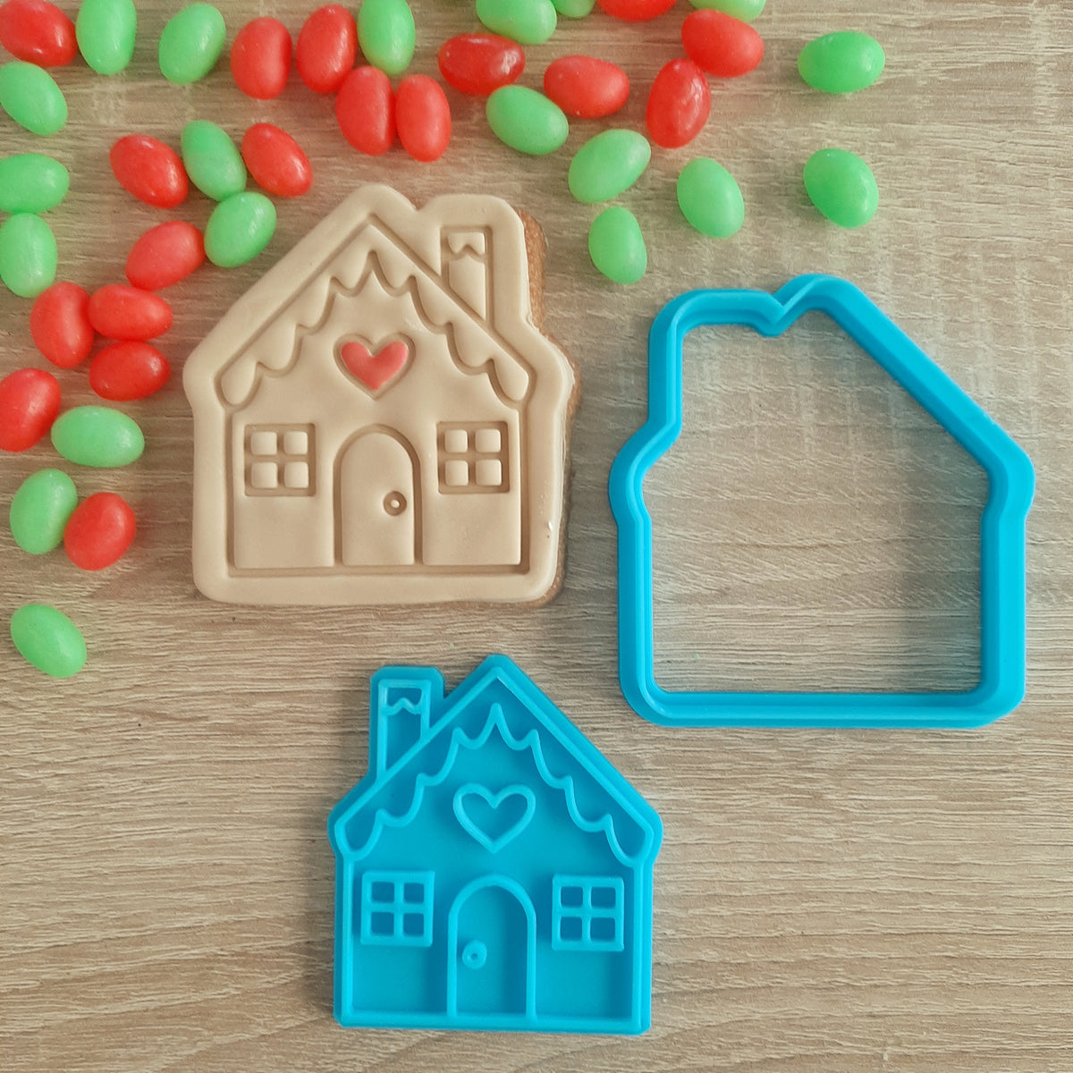 Gingerbread House Cookie Cutter & Fondant Stamp – Little Monkey NZ