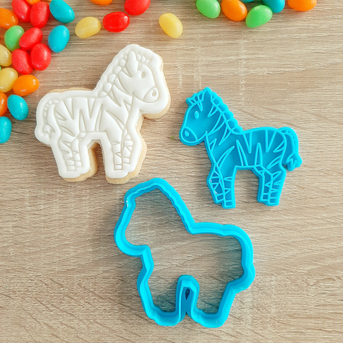 Zebra Cookie Cutter & Fondant Stamp – Little Monkey NZ